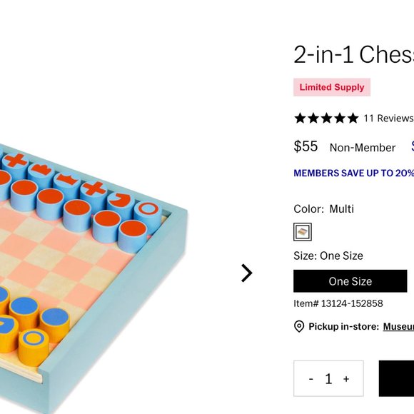 Moma | Games | Nwt Moma 2in Chess Checkers Set Limited Edition Retail ...